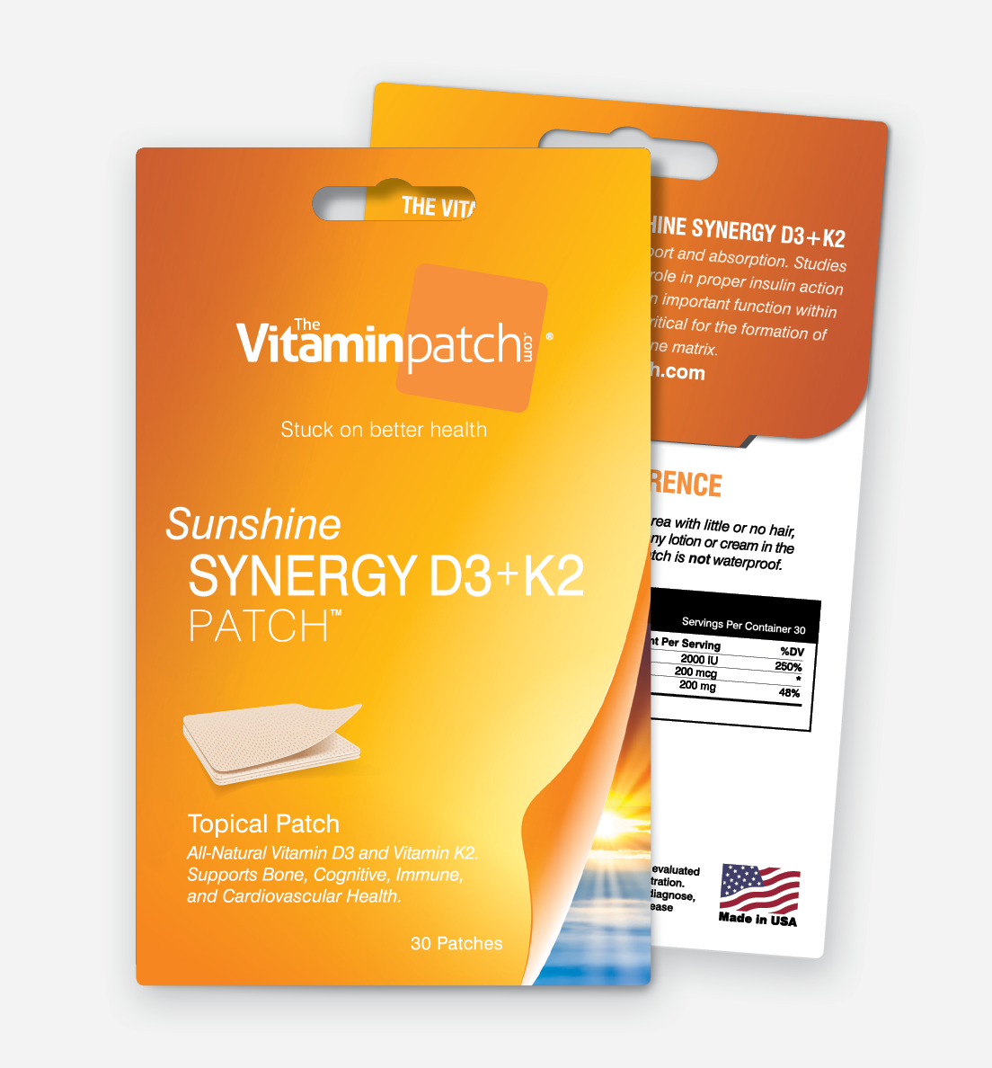 Sunshine Synergy D3+K2 Patch – The Vitamin Patch